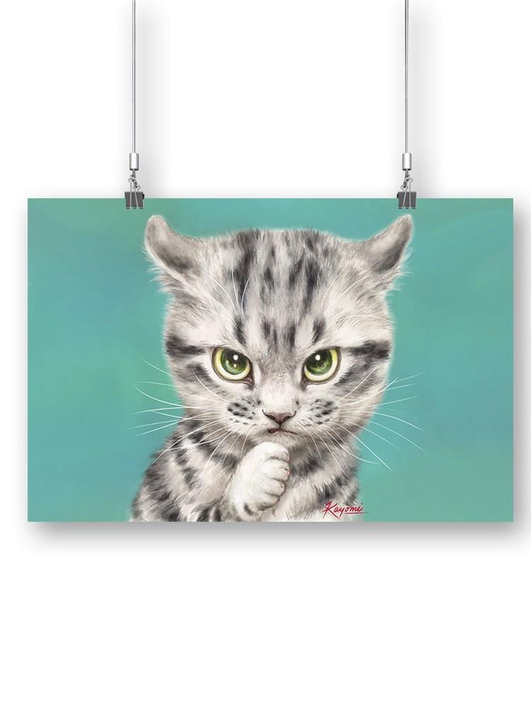 Plotting Cat Poster - Kayomi Harai Designs, - Walmart.com