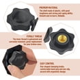 32 pieces of star-shaped handles black nylon knob type threaded handles ...