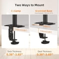 Laptop Notebook Desk Mount Stand, Adjustable Single Monitor Laptop Arm ...