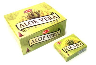 Aloe Vera - Case of 12 Boxes, 10 Cones Each - HEM Incense From India ...