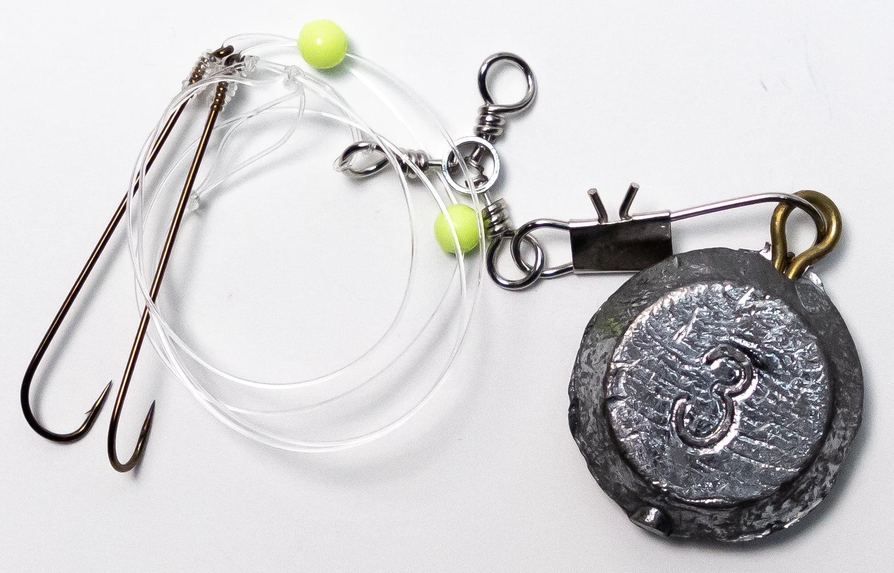 Sea Striker Double-drop Flounder Fishing Rig, 3 oz. Sinker, 40# Mono ...