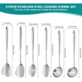 6 count Stainless Steel Kitchen Utensils Set - Cooking Utensils Set ...