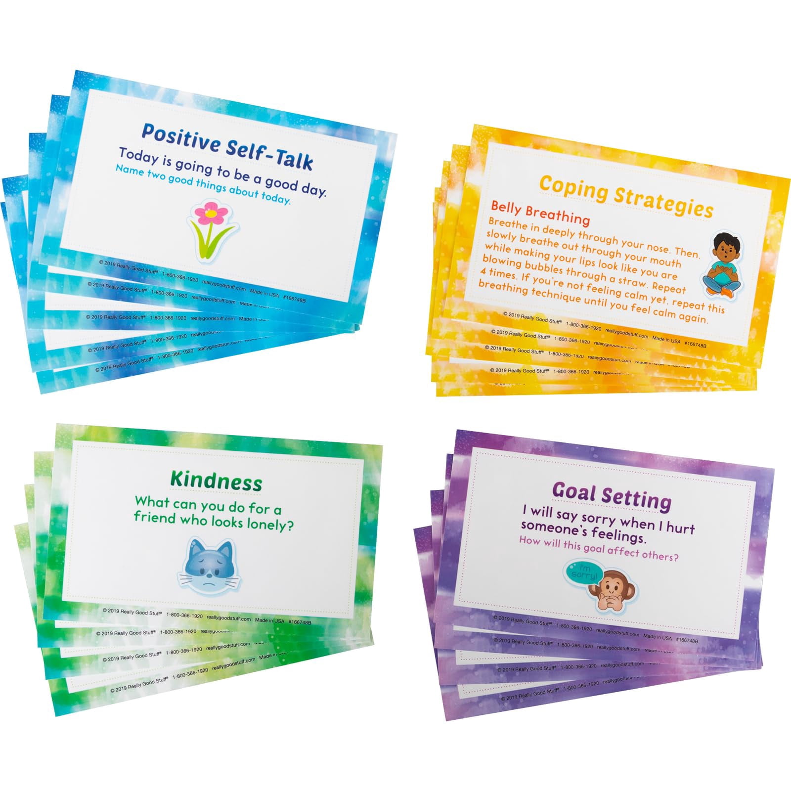 Really Good Stuff Social-Emotional Learning Conversation Cards for Home ...