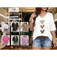 Mengpipi Women's Tops Summer Short Sleeve V-Neck Loose Fit Romantic ...