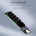 TYPE-C to 5 Port SATA3.0 Adapter Card Riser Card JM575+JMS580 SATA3 ...