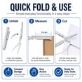 2-in-1 Foldable EDC Scissors with Built-In Ruler, Stainless Steel Mini ...