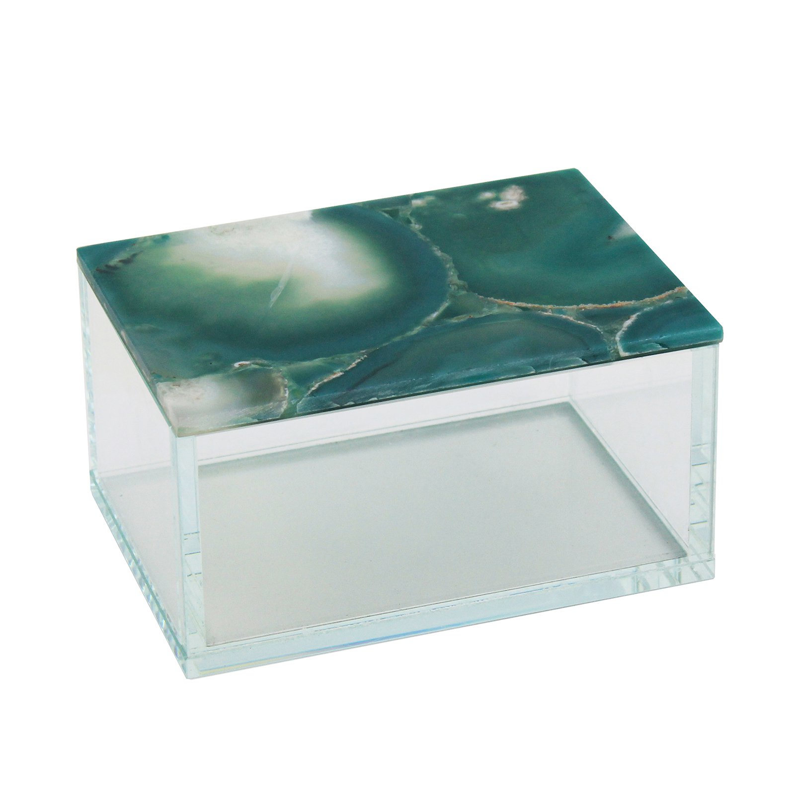 SageBrook Home Rectangular Glass Box with Agate Top - Walmart.com