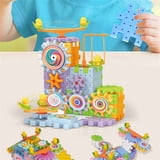 SPOORYYO 83pc DIY Building Block Wheel Rotating Track Car Toy for ...