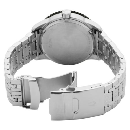 Bulova Men's 98B112 Marine Star Stainless Steel Bracelet Black Dial ...