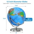 BSHAPPLUS 15.4'' Tall Globe,Globe of the World with Stainless Stand,720 ... BSHAPPLUS 15.4'' Tall Globe,Globe of the World with Stainless Stand,720 ...