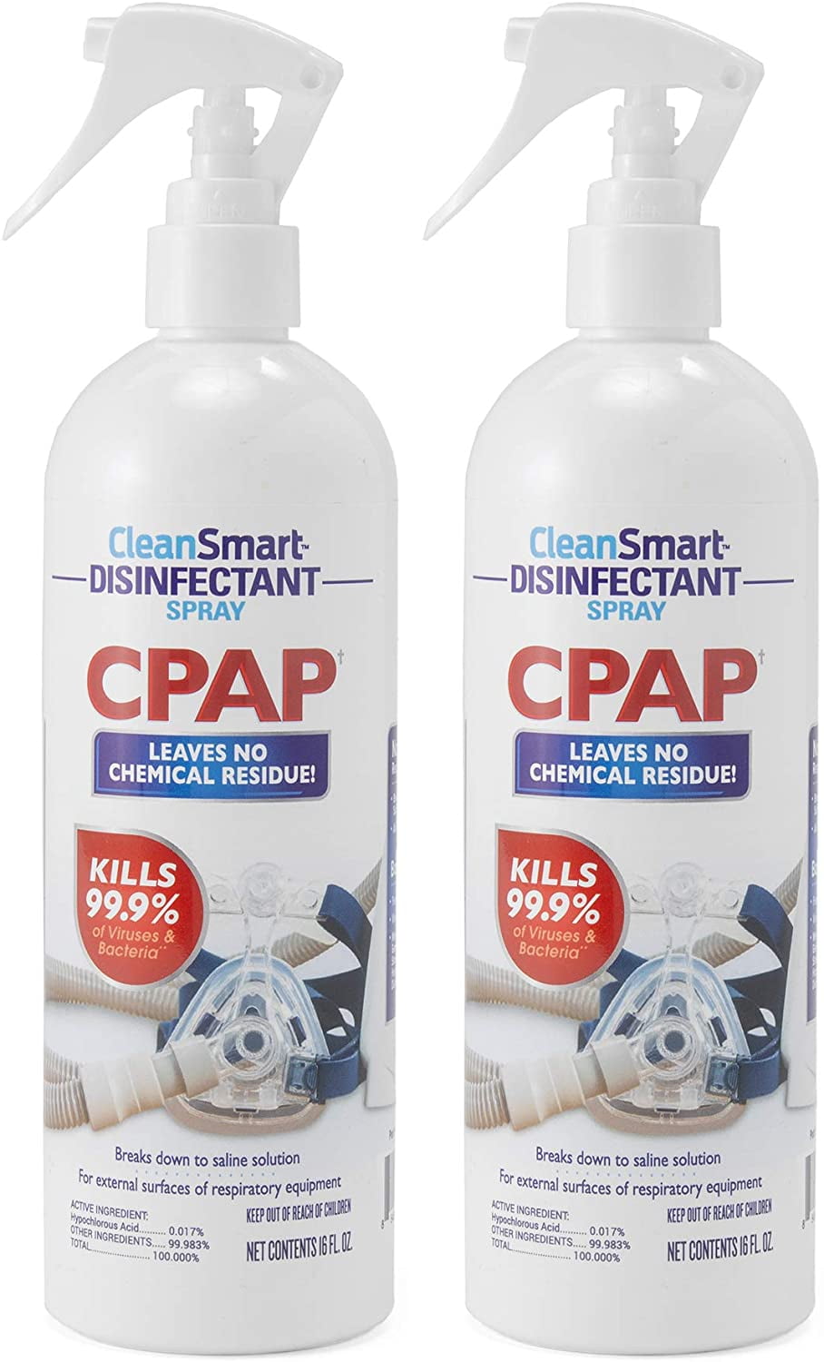 CleanSmart CPAP Disinfectant Spray, 16 oz (Pack of 2) - Walmart.com