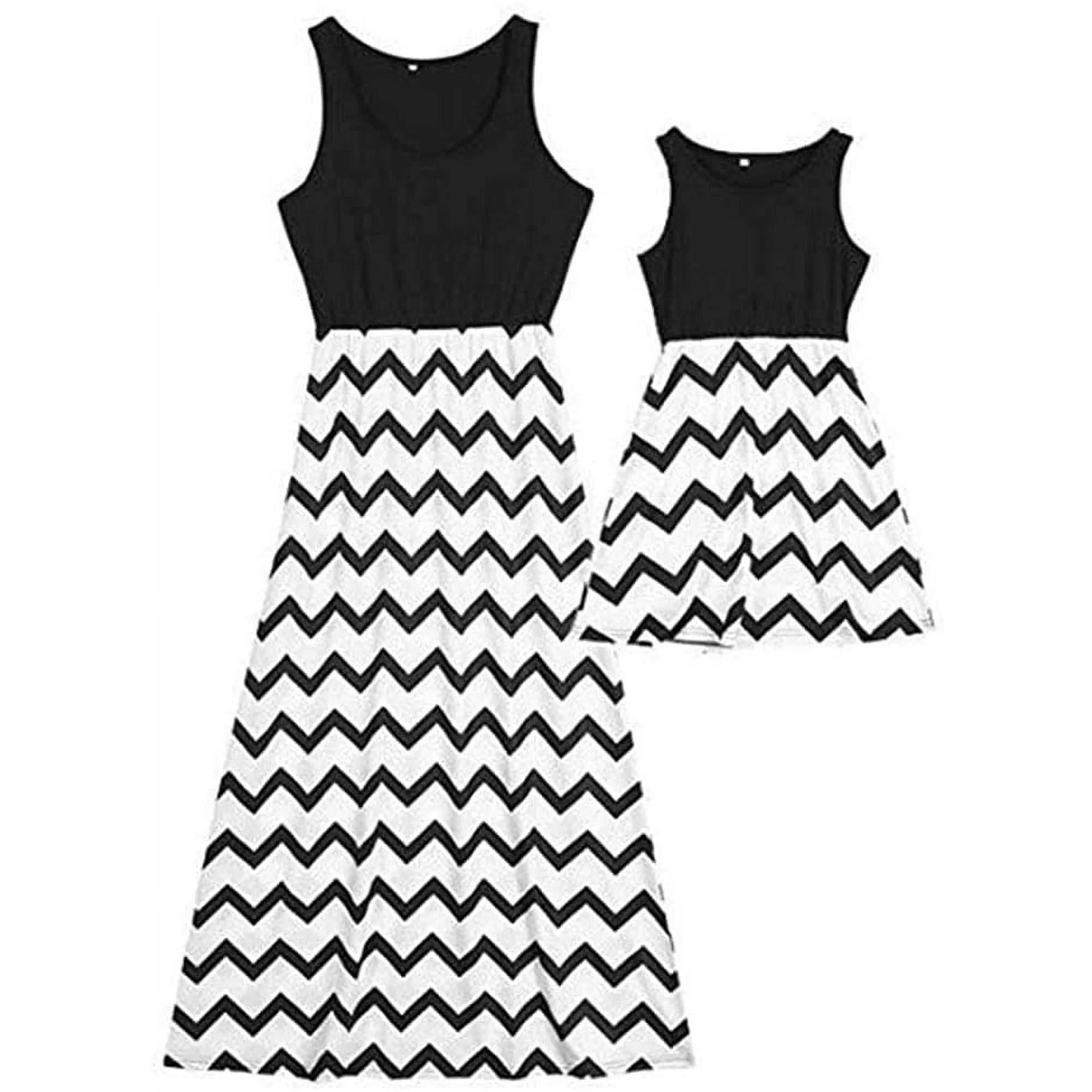 Click here for Generic Matching Mom And Daughter Dress Stripe Sum... prices