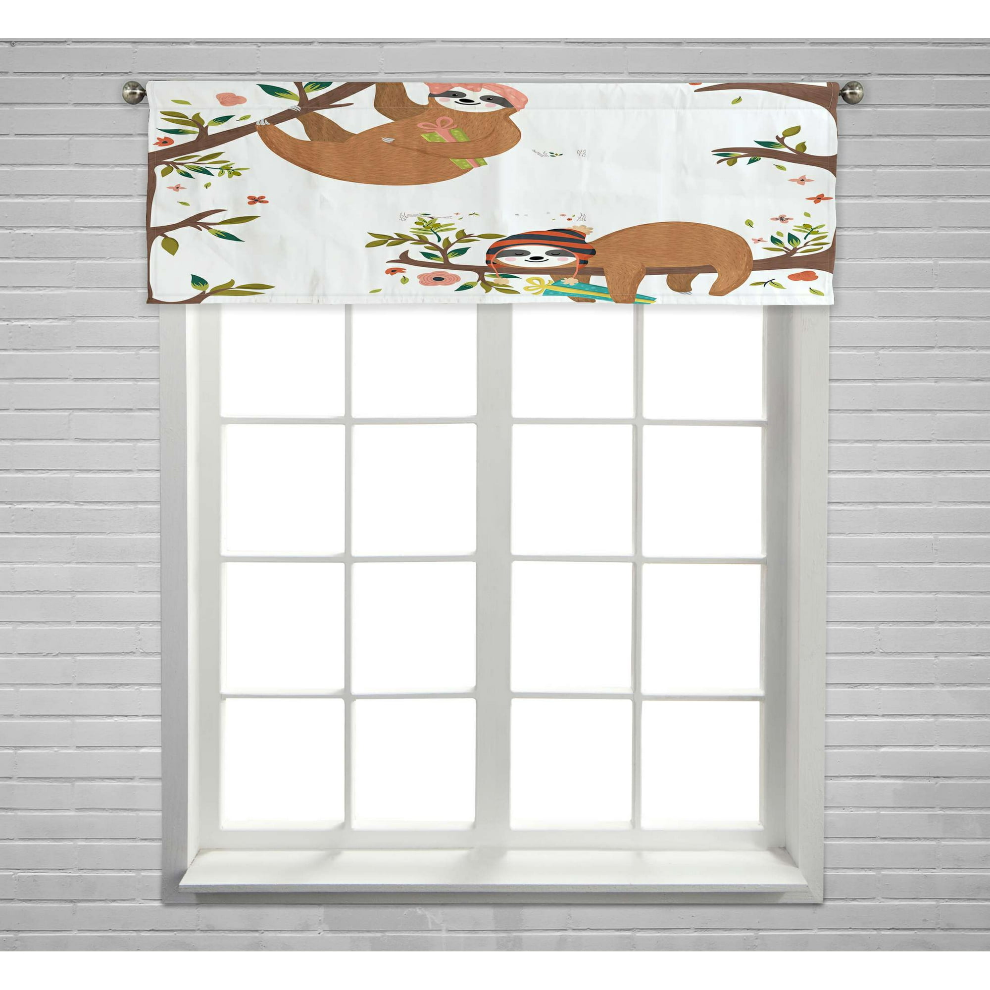 Click here for Erehome Cute Baby Sloths Window Curtain Valance Ro... prices