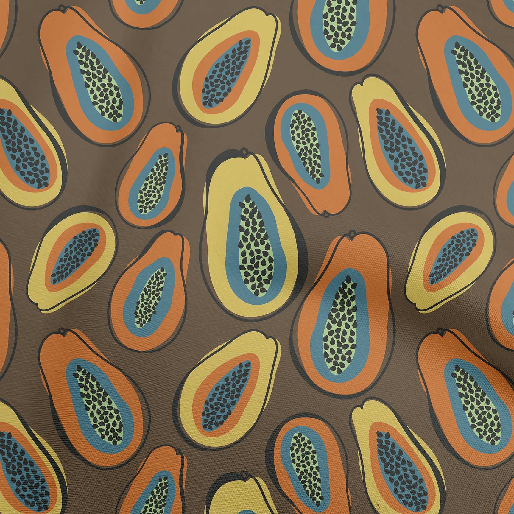 oneOone Viscose Chiffon Brown Fabric Papaya Diy Clothing Quilting ...