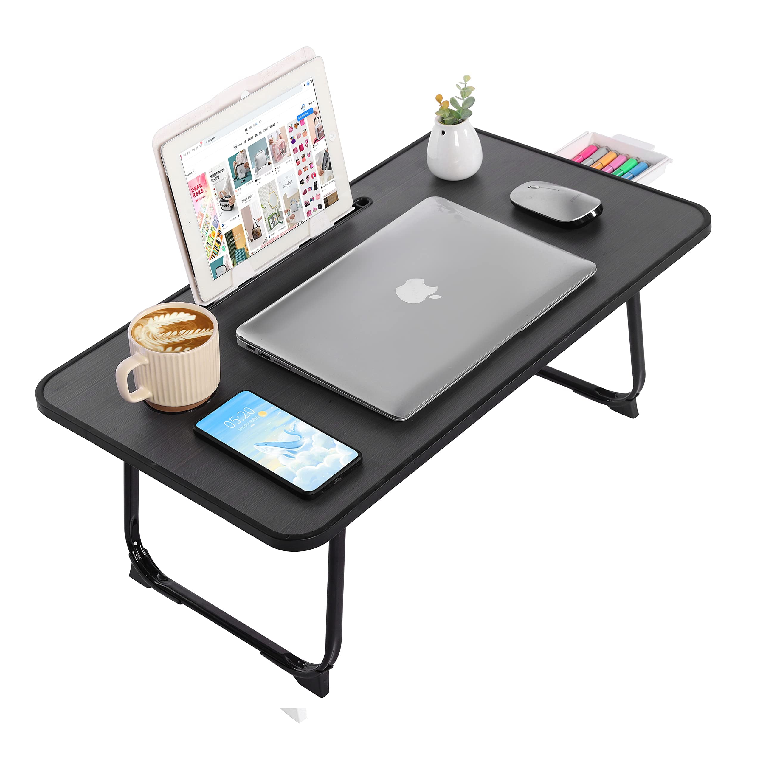 [28''x16''] Extra Large Foldable Laptop Table for Bed, Floor Desk ...