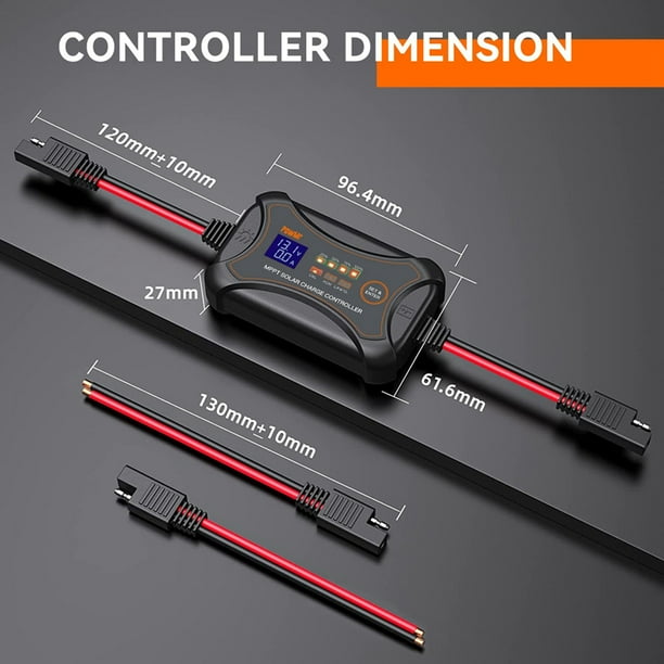 12V Solar Charger Controller for 150W Solar Panel 10A MPPT Solar Charge ...