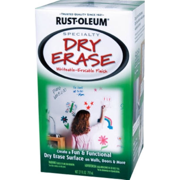 2PK-Rust-Oleum Specialty QT White Dry Erase Brush On Paint - Walmart.com