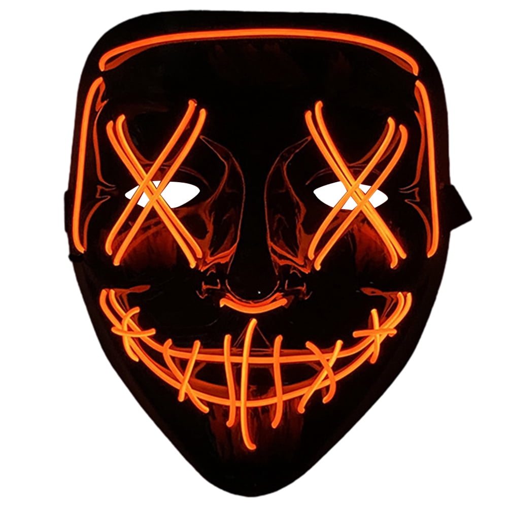 Máscara Facial Iluminada Horror Halloween para Disfraz Cosplay Festival ...