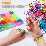 TSV Rubber Band Bracelet Kit, 2069 Counts, Colorful TPR Bands, Beads ...