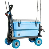 Pier Fishing Cart Gear Marine Dock Carts Wagon Trolley with 4 Wheels ...