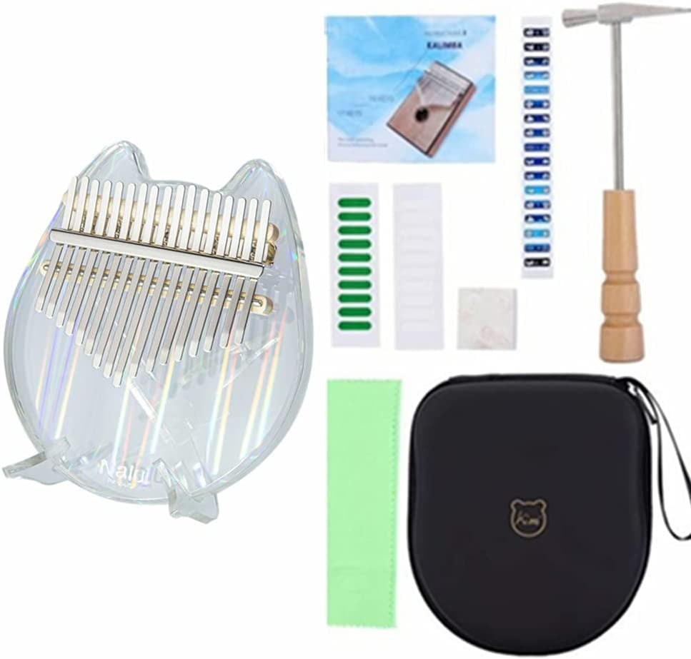 Rainbow Kalimba 17 Keys Thumb Piano Acrylic Kalimba Thumb Piano ...