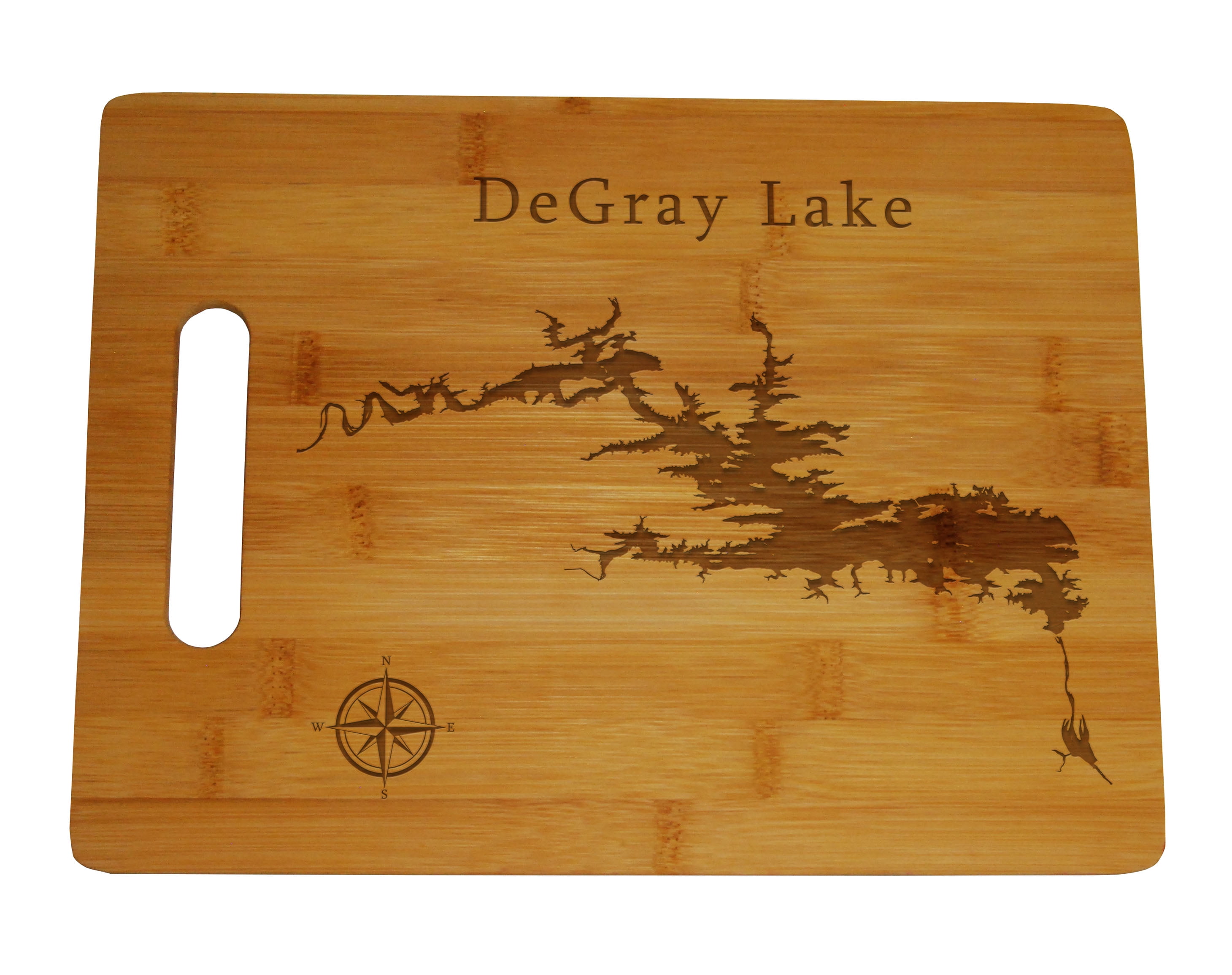 DeGray Lake Map Engraved Bamboo Cutting Board 9.75x13.75 inches ...