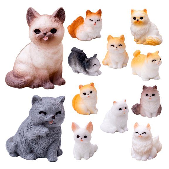 Resin Cat Statue Figurines Planters Flower Pot Indoor Flower ...