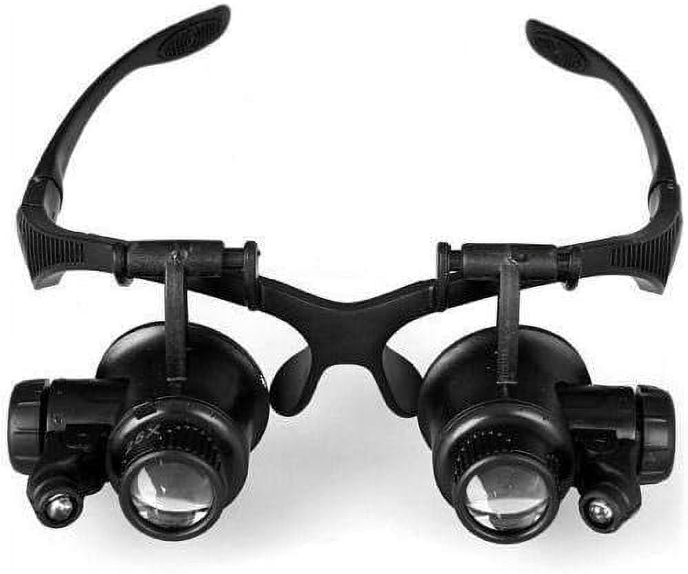 Gafas con luz LED Lupa de 8 lentes Lupa Luz LED | Walmart en línea