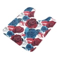 BZSMCE Red and Blue Rose Pattern Pattern 2-Piece Non-Slip Absorbent ...
