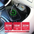 Monster 85W 4-in-1 Car Charger w/ Retractable 2.5ft USB-C Cables, 30W ...