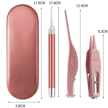 Nose Cleaning Tool Kit LED Flashlight Earpick Ear Spoon Wax Remover ...