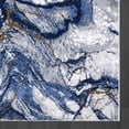 Abani Regal Abstract Blue Grey White Marble Swirl Area Rug 6x9 ...