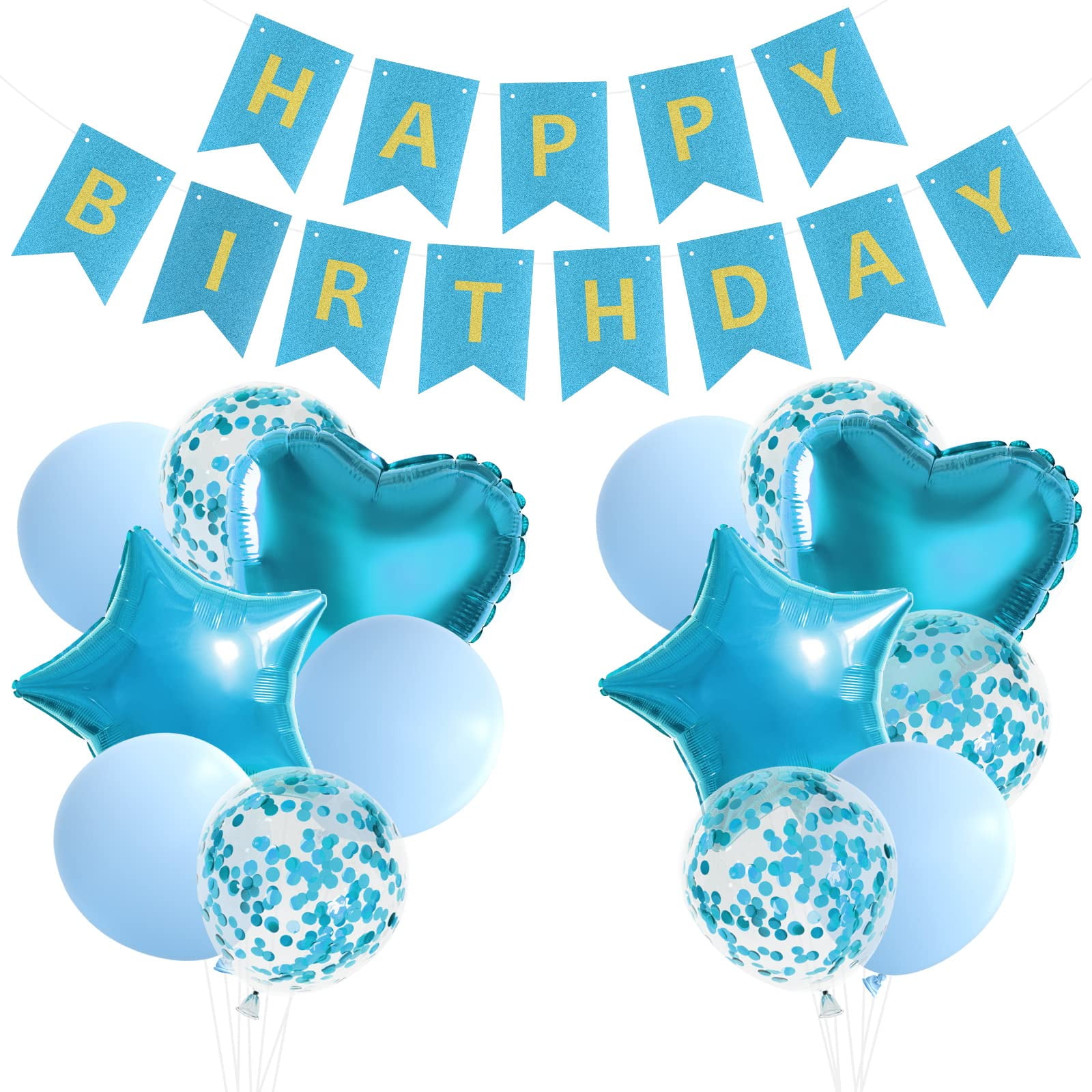 Happy Birthday Balloons Glitter