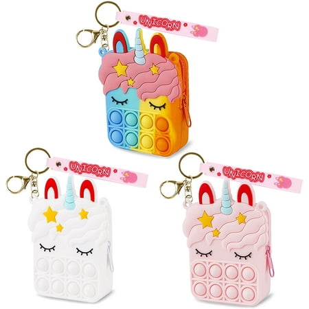 FFIY Cute Pop Pops it Wallet Coin Purse Bag for 5 6 7 8 9 10 11 12 Year ...