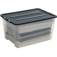 Mainstays 50 Quart Plastic Clear Tote, Blue Cove - Walmart.com