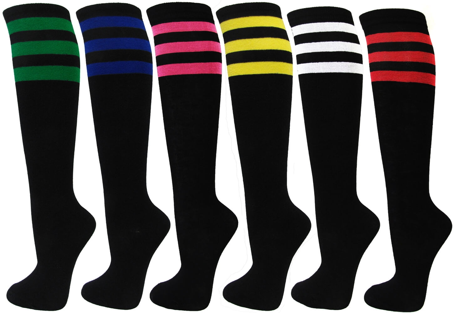 Couver Adult Unisex Casual Wear Cotton Knee High Referee Socks Multi ...