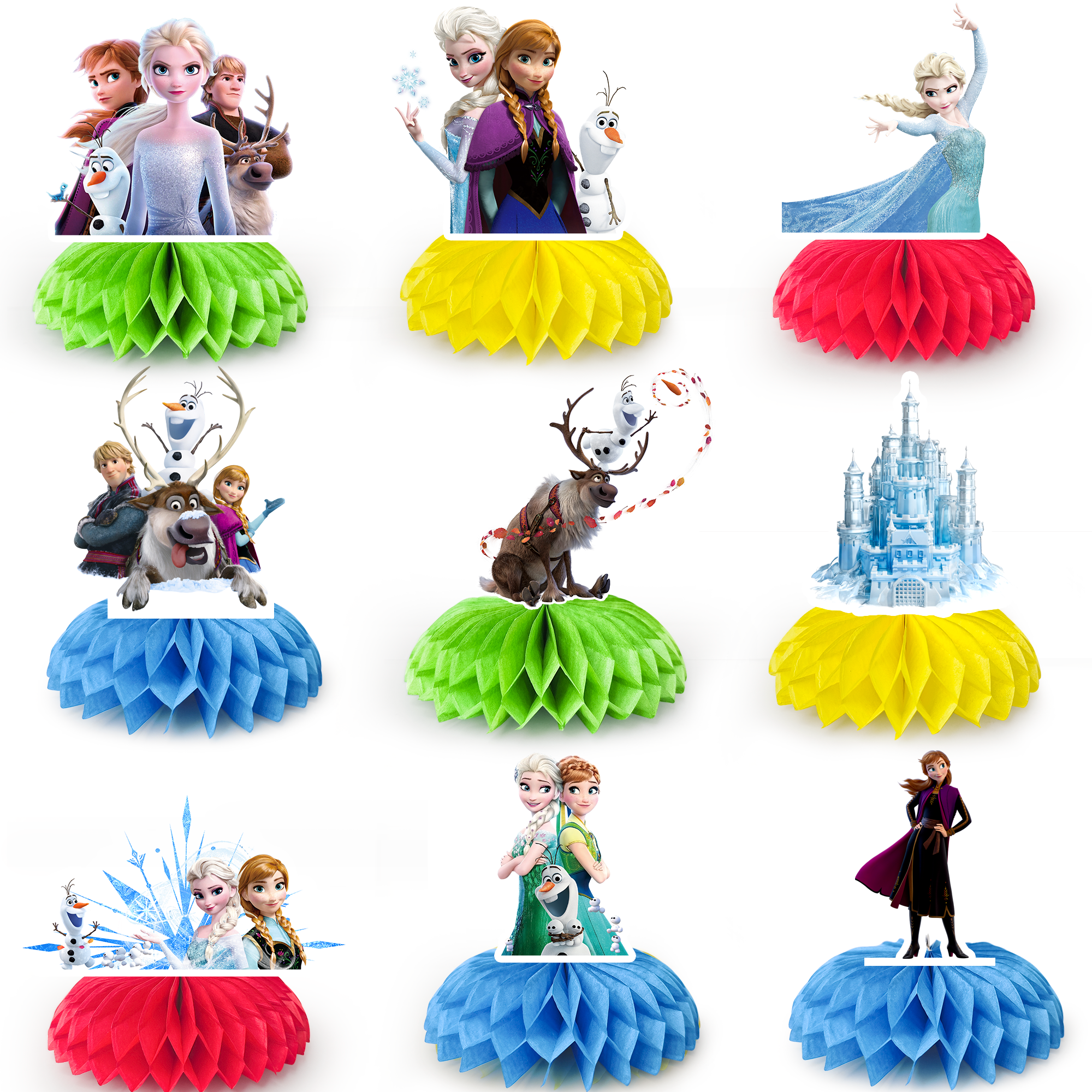 Click here for Elifjoydeco Frozen Honeycomb Centerpieces  9pcs El... prices