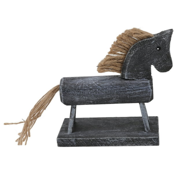 Wood Trojan Horse Decoration Handmade Wood Crafts Desktop Wooden Retro ...