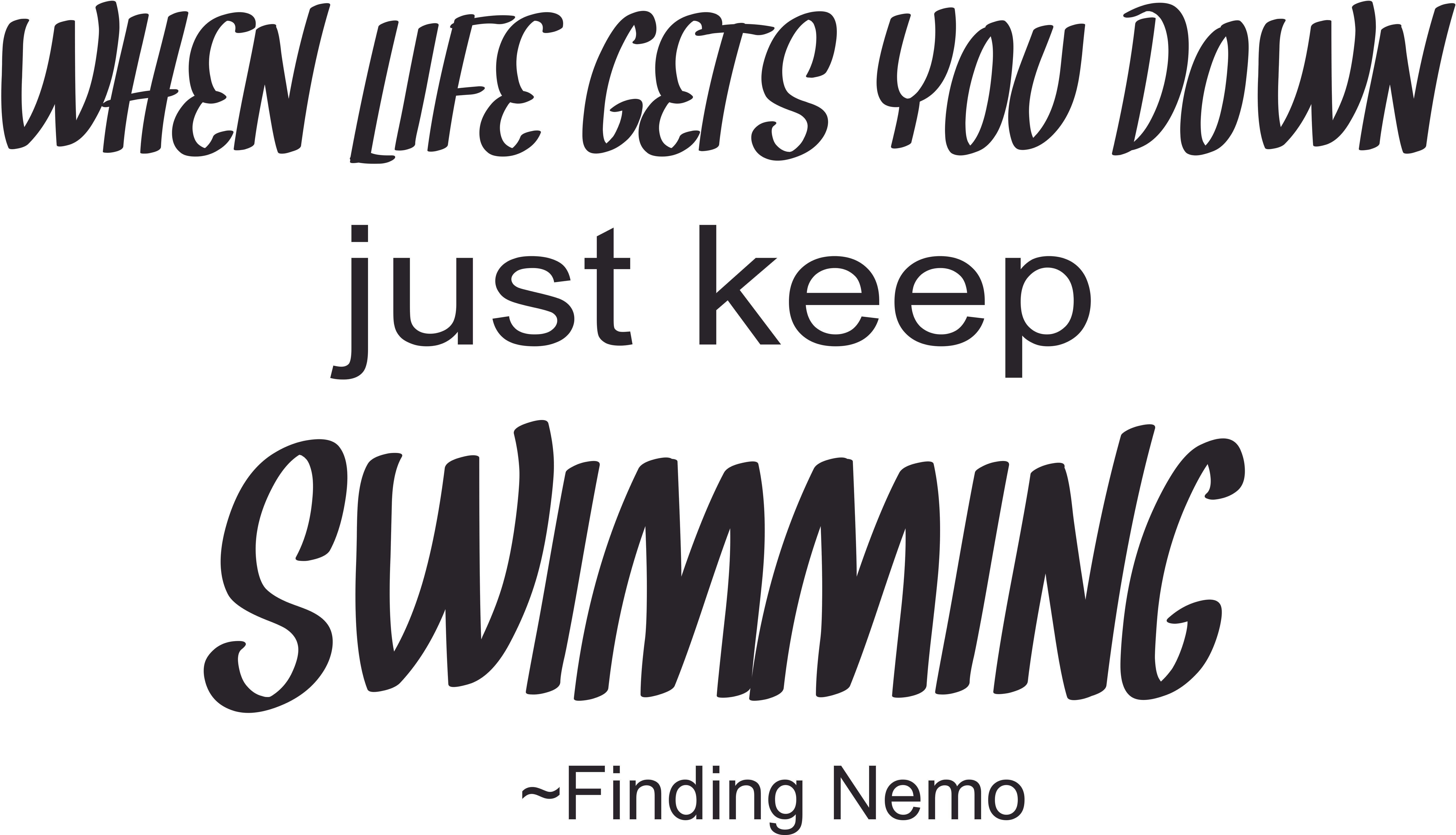 DIY Vinyl Home Bedroom Quotes Decal - 15" x 30" Finding Nemo ...
