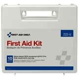 First Aid Only 62-Piece OSHA Compliant First Aid Kit for 10 Person ...