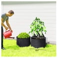 Raised Garden Bed Set of 2, Metal Planter Box, Galvanized Steel Stock ...