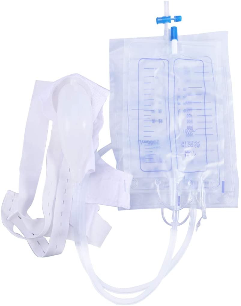 Wearable Mens Urinal Bag 2000ml Portable Urine Container Incontinence ...