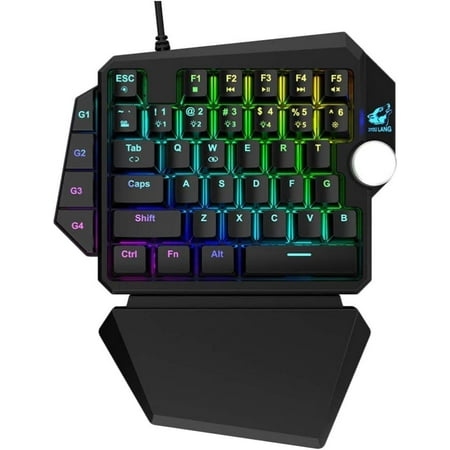 One Hand Keyboard RGB Gaming Keyboard Backlight Mechanical Gaming ...
