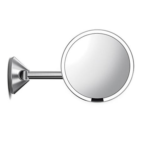 simplehuman 8" Wall Mount Sensor Mirror, Lighted Makeup Mirror, Hard ...