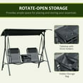 Outdoor Sofa, 2-Seat Patio Swing Chair, Outdoor Canopy Swing Glider ...