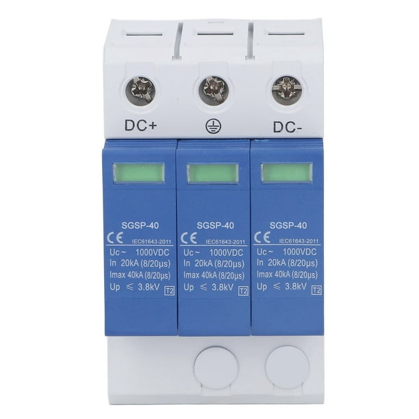 Dispositivo de protección contra sobretensiones SPD Protector de disyuntor fotovoltaico DC1000V ...