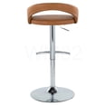 Modern Adjustable Swivel Bar Stools Set of 2, Chrome Metal Frame with ...