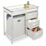 Badger Basket Modern Nursery Changing Station with Hamper, 3 Storage ...