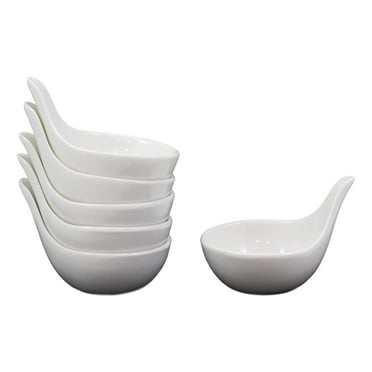 White Porcelain Contemporary Condiments Soy Sauce Dipping Plate or Dish ...