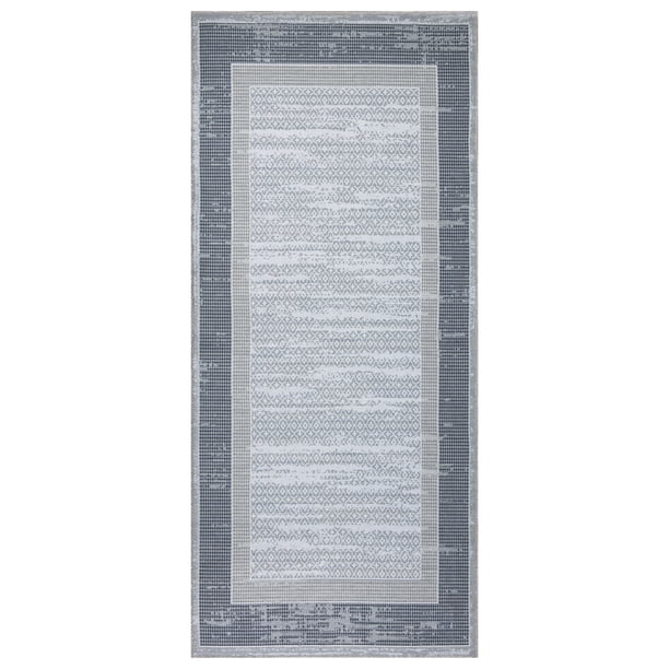 Ottomanson Machine Washable Cotton 3x6 Flatweave Runner Rug for Bedroom ...